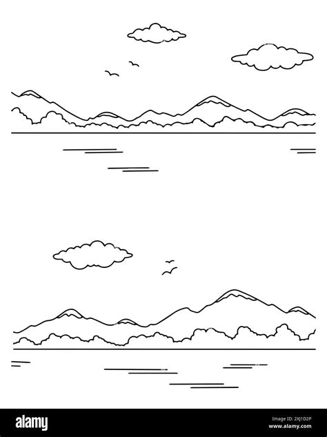 Outline Contour Design Element Vector Illustration Isolated On White Background Template For