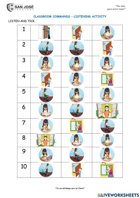 901083 Classroom Commands Bela2020 Liveworksheets