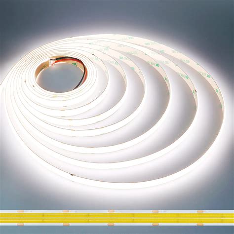 Joylit 24v Cob Led Strip Lights 5000k Daylight White Dual