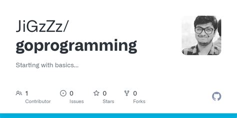 Github Jigzzzgoprogramming Starting With Basics