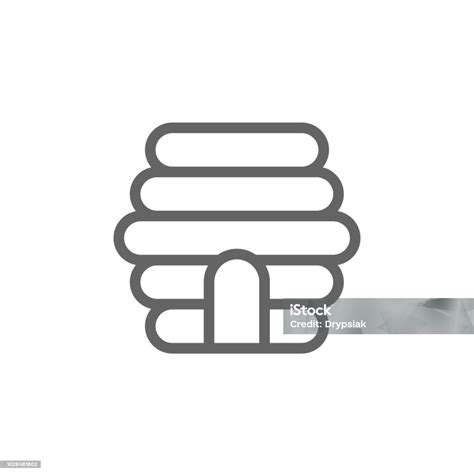 간단한 비 하이브 라인 아이콘입니다 기호와 기호 벡터 일러스트 레이 션 디자인 편집 가능한 선입니다 흰색 배경에 고립 0명에 대한 스톡 벡터 아트 및 기타 이미지 Istock