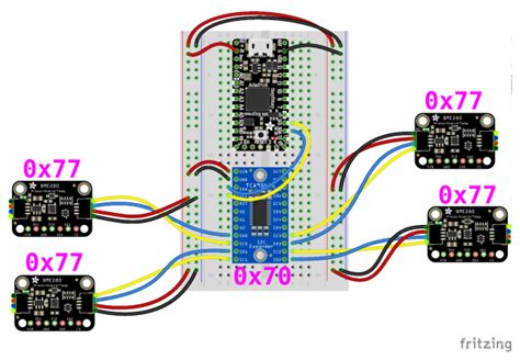 Four Devices Using Multiplexer Working With Multiple Same Address I2c Devices Adafruit