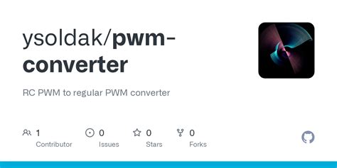 GitHub Ysoldak Pwm Converter RC PWM To Regular PWM Converter