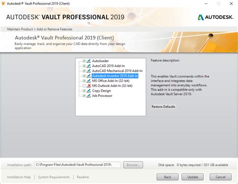 Solved Vault 2019 Basic Ms Office 365 2016 Client Addin Autodesk