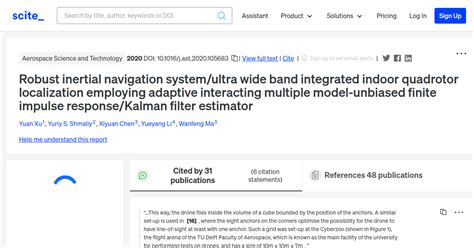 Robust Inertial Navigation System Ultra Wide Band Integrated Indoor