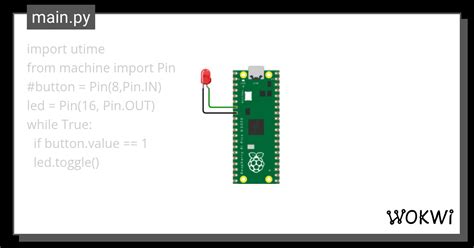 LED Blink On Raspberry Pi Pico With UPython Copy Wokwi ESP32 STM32