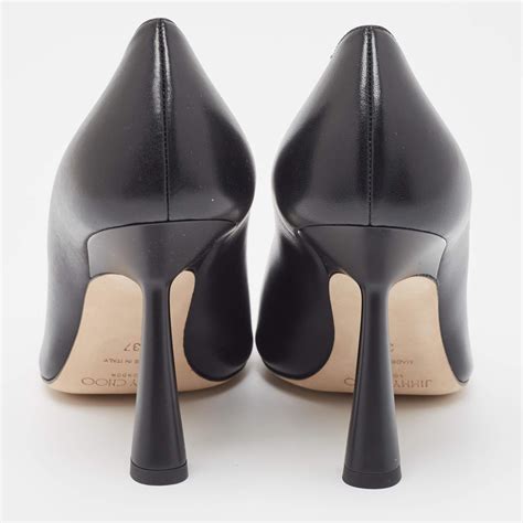 Jimmy Choo Black Leather Maryanne Pumps Size 37 For Sale At 1stdibs