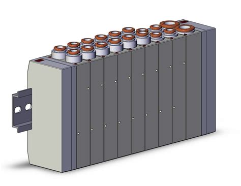Smc Ss5y5 45 08d C6 Mfld Din Rail Mt Sy5000 Ss5y5 Manifol