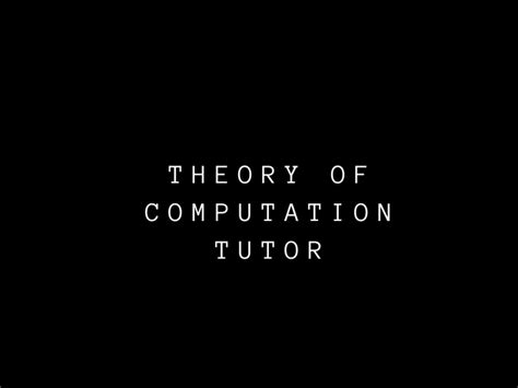 Theory Of Automata Or Computation Tutor Upwork