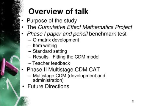Ppt Applying Computer Based Assessment Using Cognitive Diagnostic Modeling To Benchmark Tests