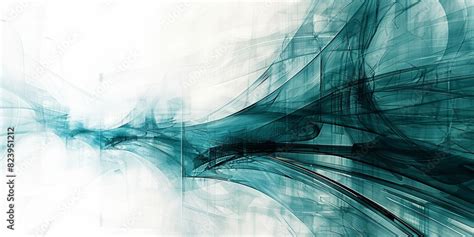 Dynamic Abstract Artwork With Flowing Blue Lines And Light Swirls On A Soft White Background