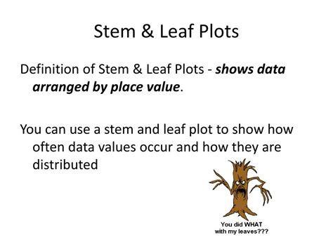 Ppt Stem Leaf Plots Powerpoint Presentation Free Download Id