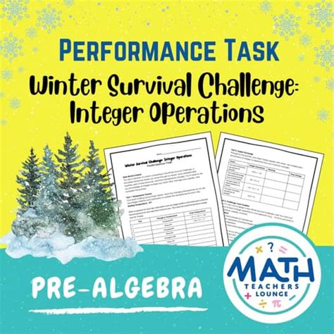 integer operations performance task by math teachers lounge tpt
