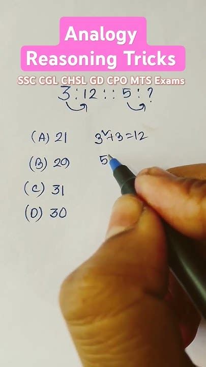 Analogy Number Analogy Reasoning Tricks For Ssc Cgl Chsl Gd Cpo Mts Exams New Shorts