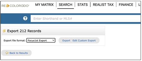 Matrix Export Instructions
