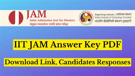 iit jam 2023 response key 2023