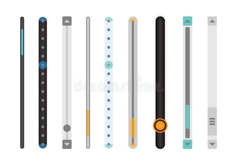 Vector Scroll Bar Scrollbar Slider Stock Illustration Illustration