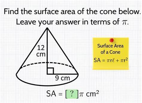 Find The Surface Area Of The Cone Below Leave Your Chegg