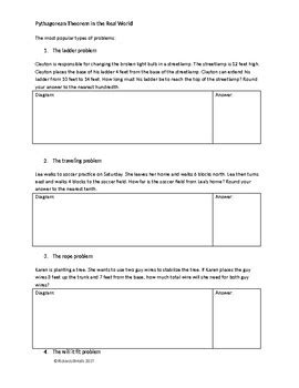 Pythagorean Theorem In The Real World By Richards Math TpT