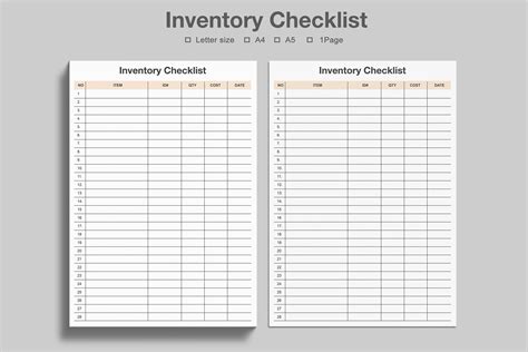 Hojas De Inventario Para Imprimir