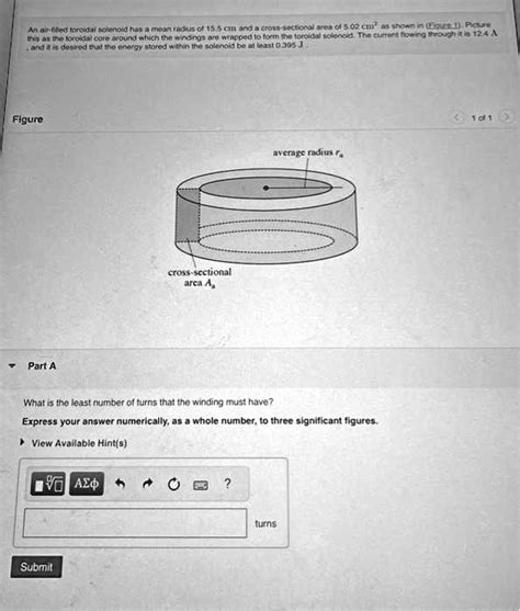 Solved Texts An Air Filled Toroidal Solenoid Has A Mean Radius Of 15