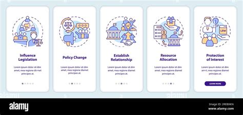 Lobbying Government Concept With Linear Icons Stock Vector Image And Art Alamy