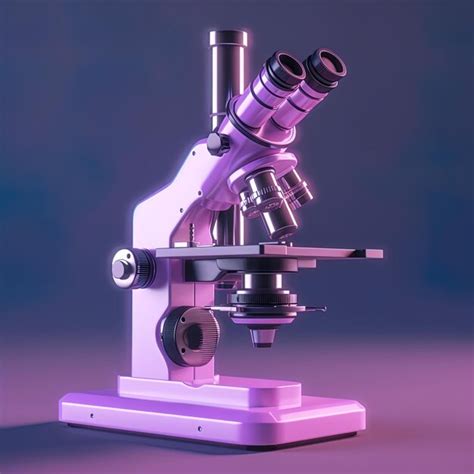 Premium Photo A Microscope With A Purple Background And A Blue Background