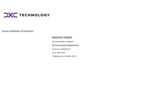 Nesrine Hattab On Linkedin Course Certificate Of Completion