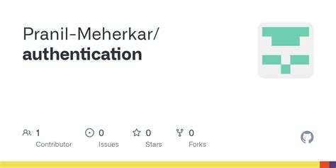 GitHub Pranil Meherkar Authentication