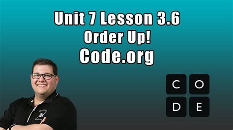 Unit 7 Lesson 3 6 Order Up Youtube