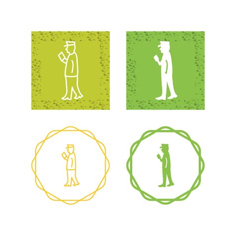 Guard Checking Passport Vector Icon 27347647 Vector Art At Vecteezy