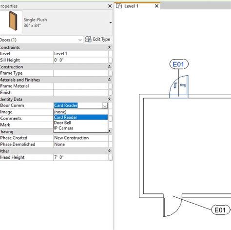 Solved Drop Down Menu For Typical Door Autodesk Community