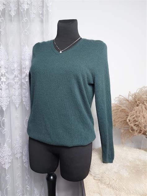 Lordandtaylor 100 кашеміровий джемпер темно зелений колір розмір м — ціна 370 грн у каталозі