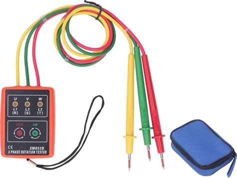3 Phase Sequence Tester Phase Indicator Order Detector Phase Rotation Meter Checker 20hz 400hz 3