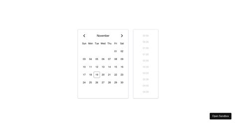 Time Picker With Multiple Dates Codesandbox