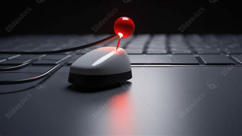 Connection Of Computer Mouse And Exclamation Mark In 3d Rendering