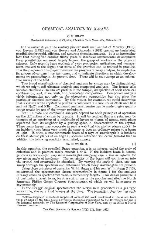 Pdf Chemical Analysis By X Rays Semantic Scholaron The