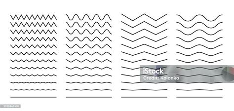 Line Wave Stroke Zigzag Vector Squiggle Curve Simple Squiggly Line Stroke Stock Illustration