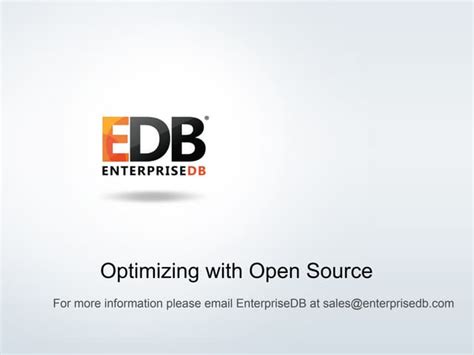 Optimizing Open Source For Greater Database Savings And Control Pdf