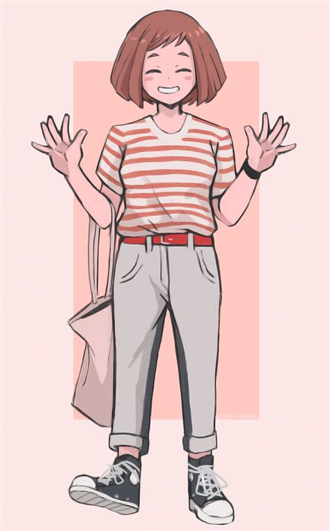 [art] My Streetwear Academia I Drew Ochako In One Of My Favorite