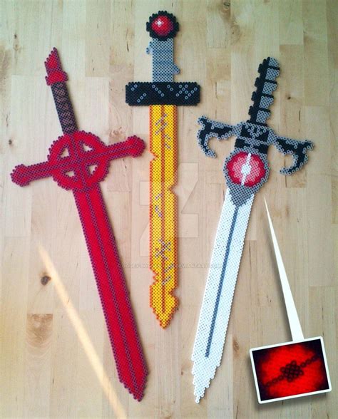Beads Swords 2 By Oggey Boggey Man On Deviantart Easy Perler Beads Ideas Diy Perler Bead