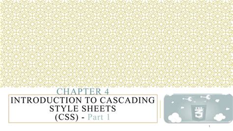 Lecture 9 Css Part 1 Pptxtype Classification Ppt