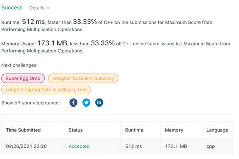 1770 Maximum Score From Performing Multiplication Operations