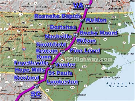 I 95 North Carolina Traffic Maps Roanoke Rapids North Carolina North
