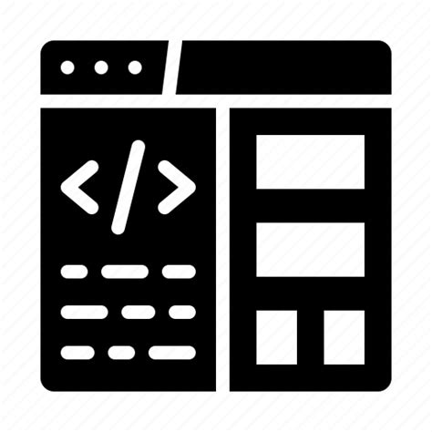 Web Website Ui Screen Code Coding Programming Icon Download On