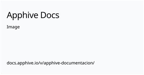Image Apphive Docs
