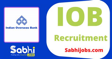 Iob Recruitment 2025 Apply Jobs Vacancy Career Online Form