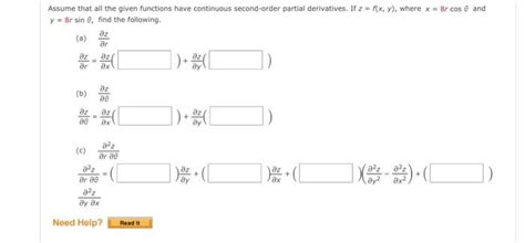Solved Assume That All The Given Functions Have Continuous Chegg