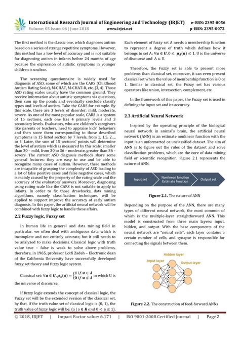 artificial neural network and fuzzy logic approach to diagnose autism