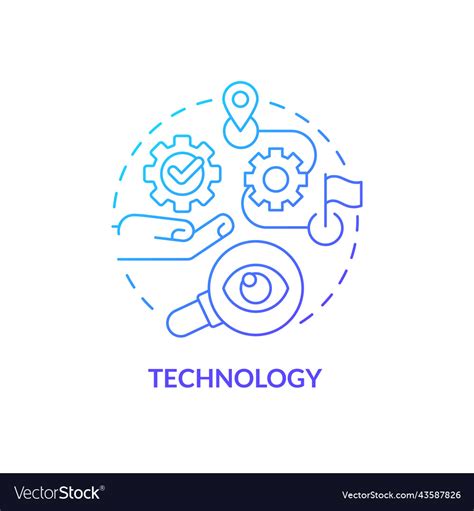 technology blue gradient concept icon royalty free vector